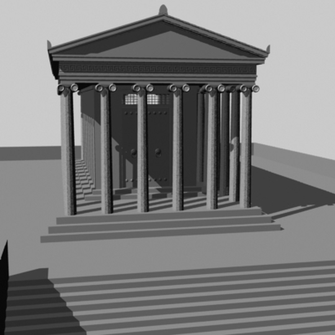 3d greek ionic temple model
