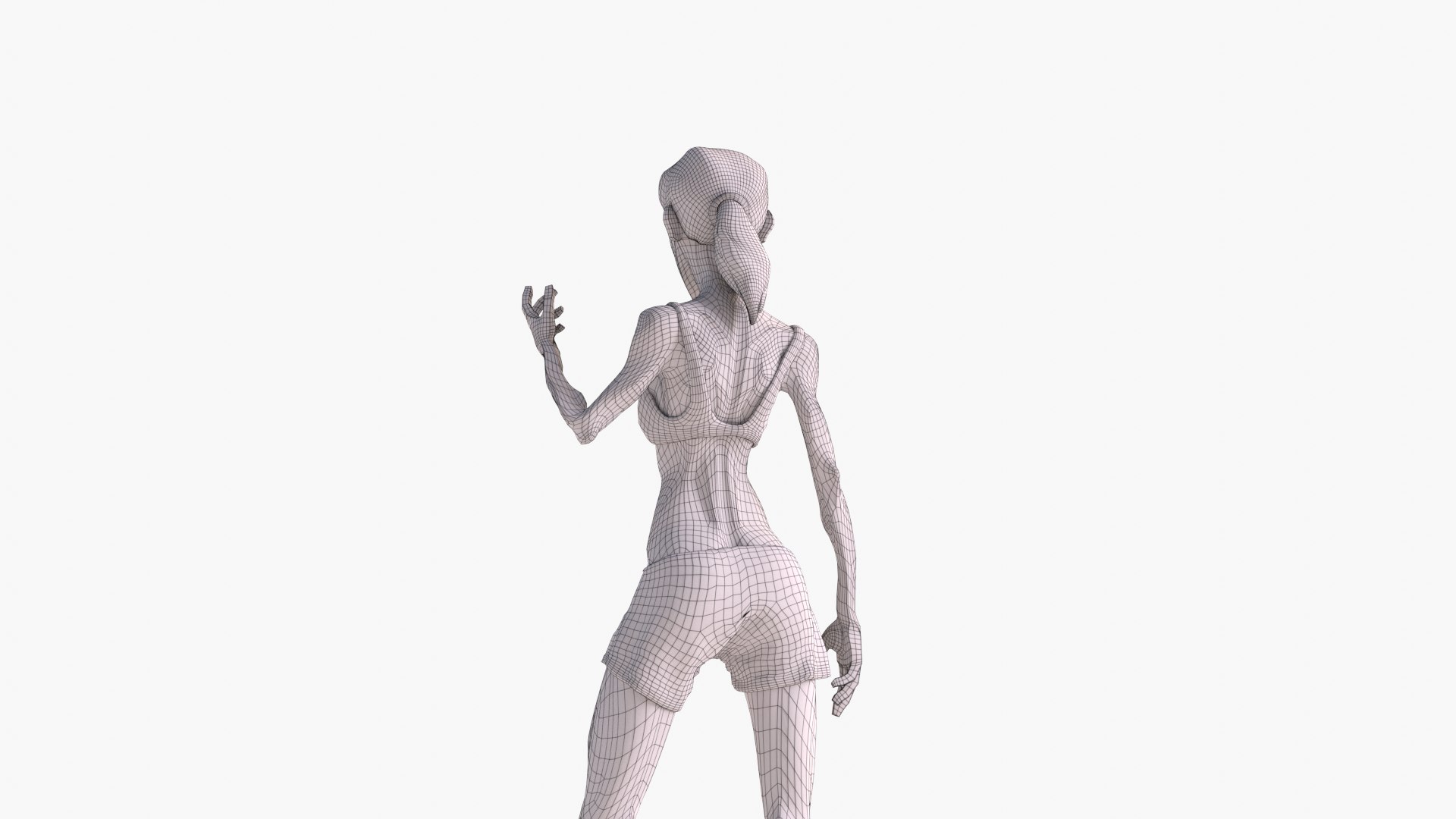 3D model Stylized Human Female Thin Rigged - TurboSquid 1959381