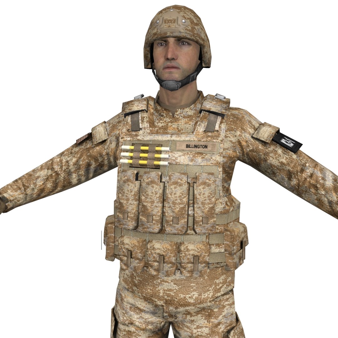 Human Military 3d Model