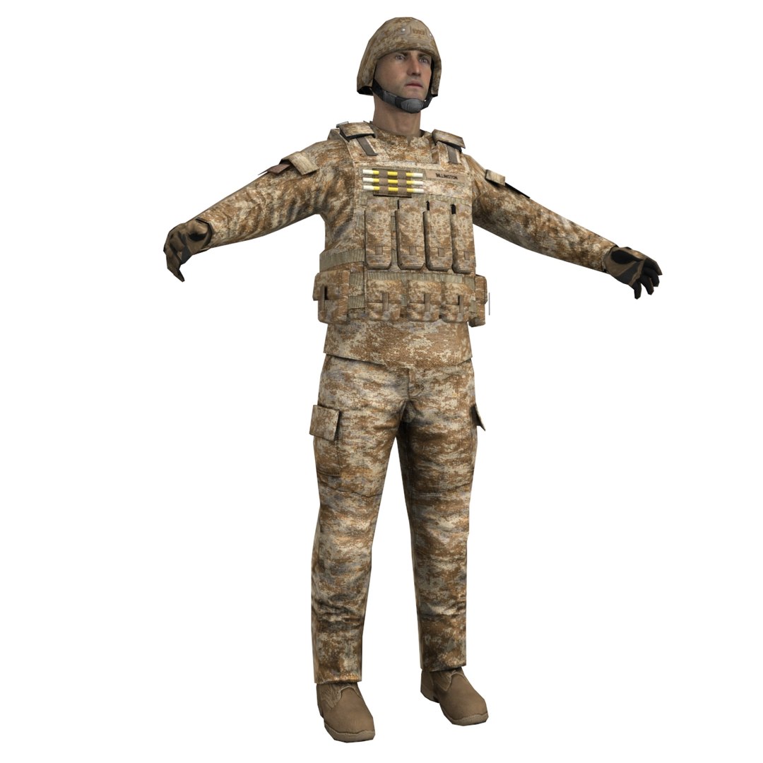 Human Military 3d Model