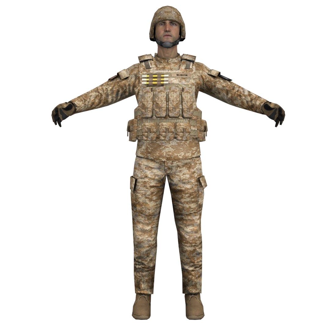 Human Military 3d Model