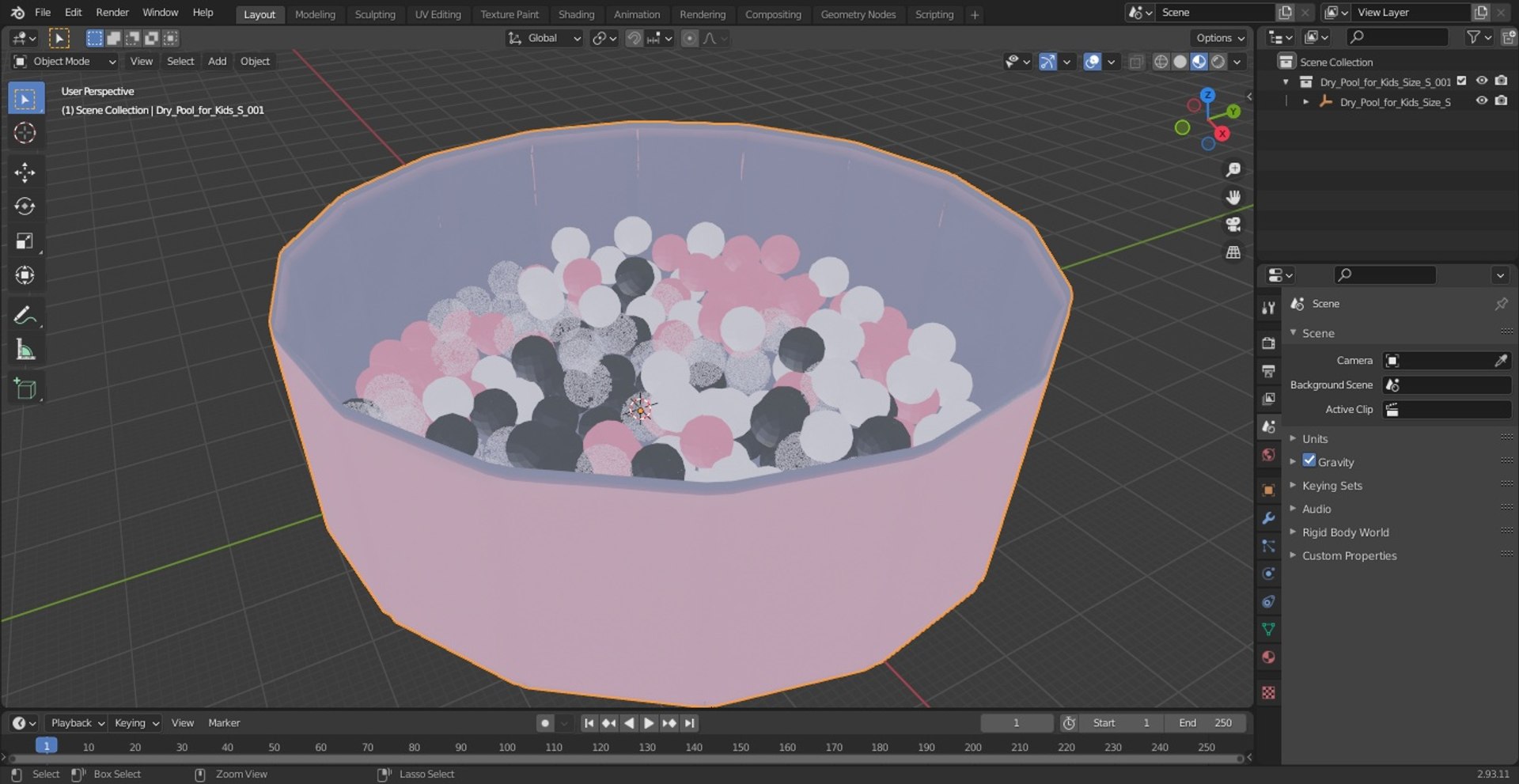 3D Dry Pool for Kids Size S - TurboSquid 1985282