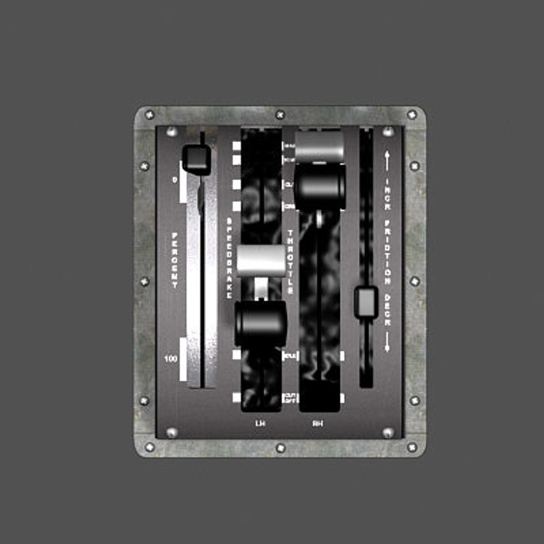 Aircraft Throttle 3d Model