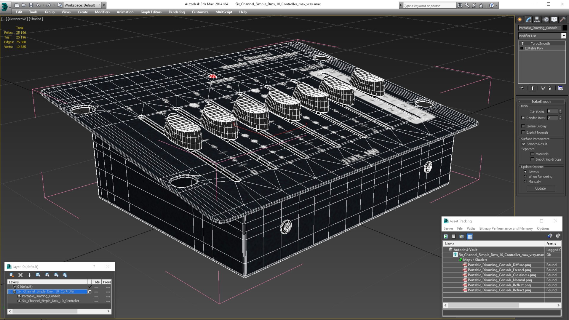 Six Channel Simple Dmx-10 Controller 3D - TurboSquid 1985969