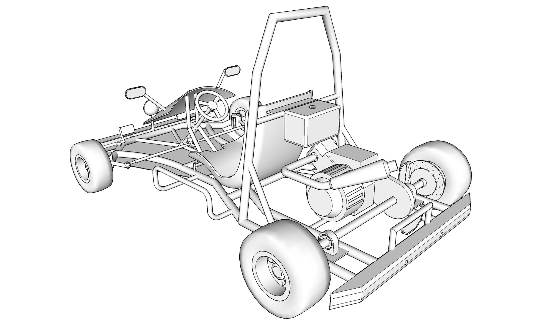 3D Go Cart - TurboSquid 2108284