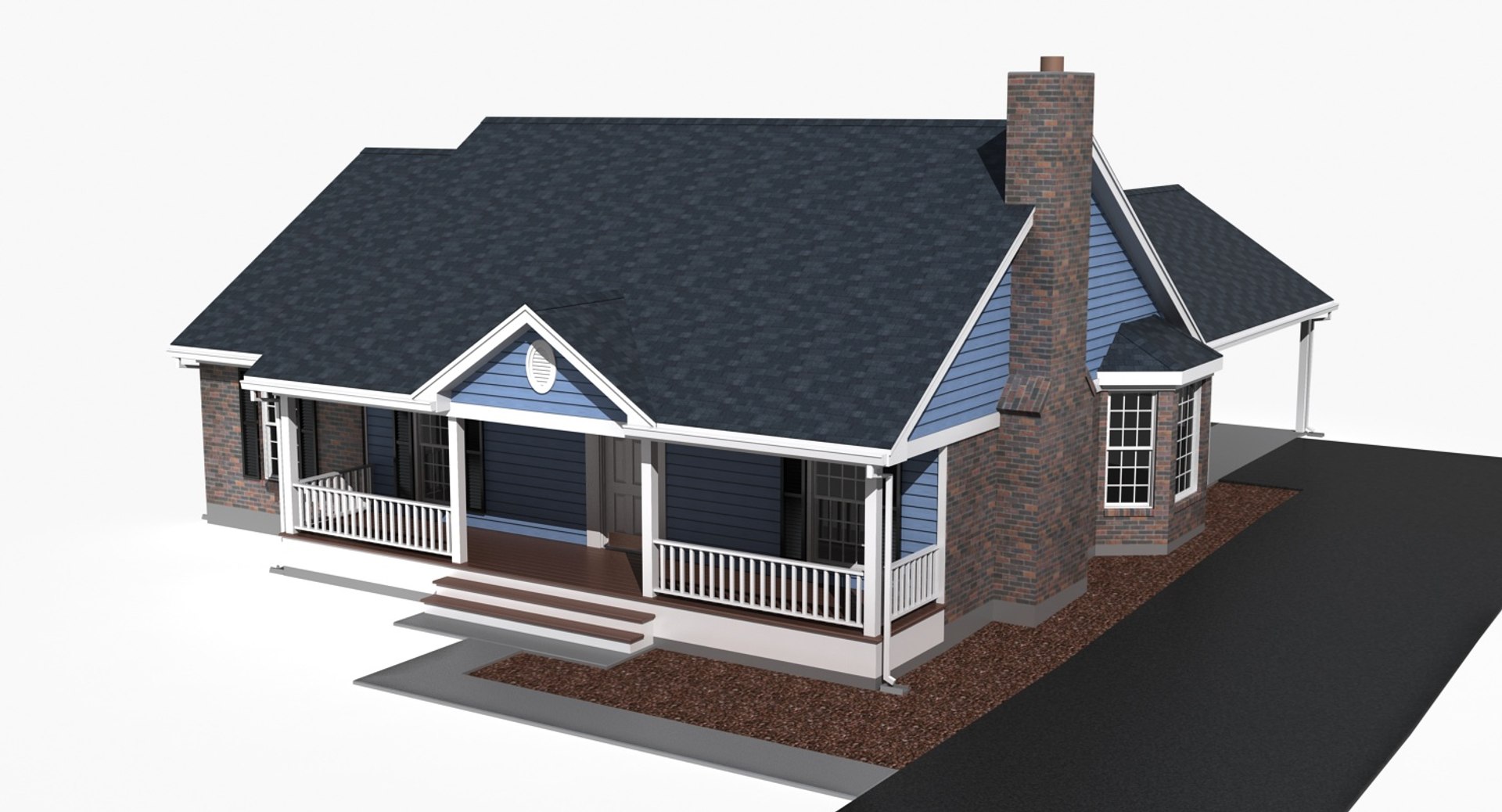 3d Model Story Residential House