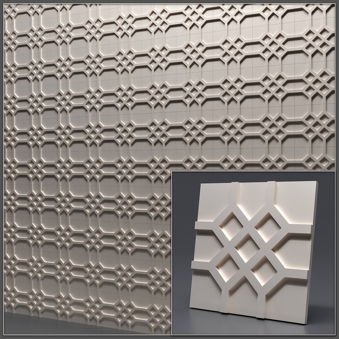 3D Decorative Gypsum Panel - TurboSquid 1534547
