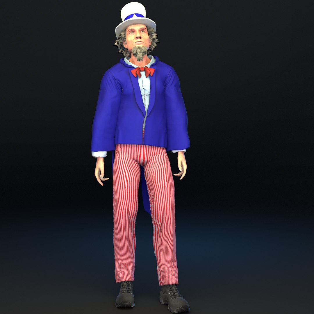 3D Uncle Sam - TurboSquid 1929301