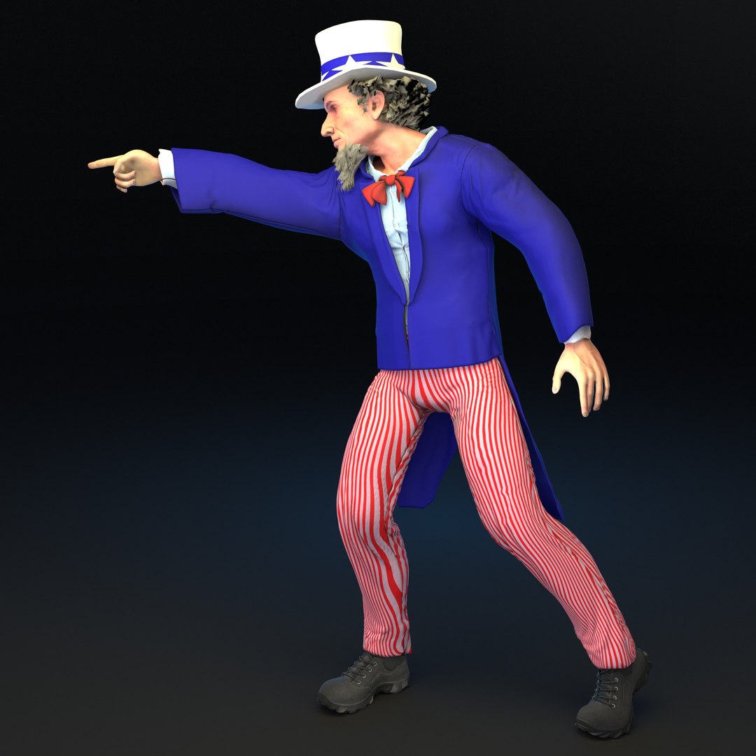 3D Uncle Sam - TurboSquid 1929301
