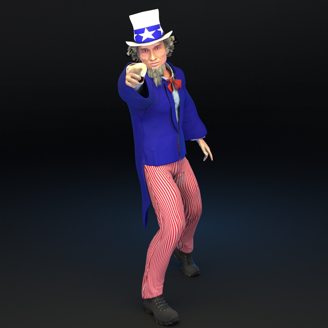 3D Uncle Sam - TurboSquid 1929301