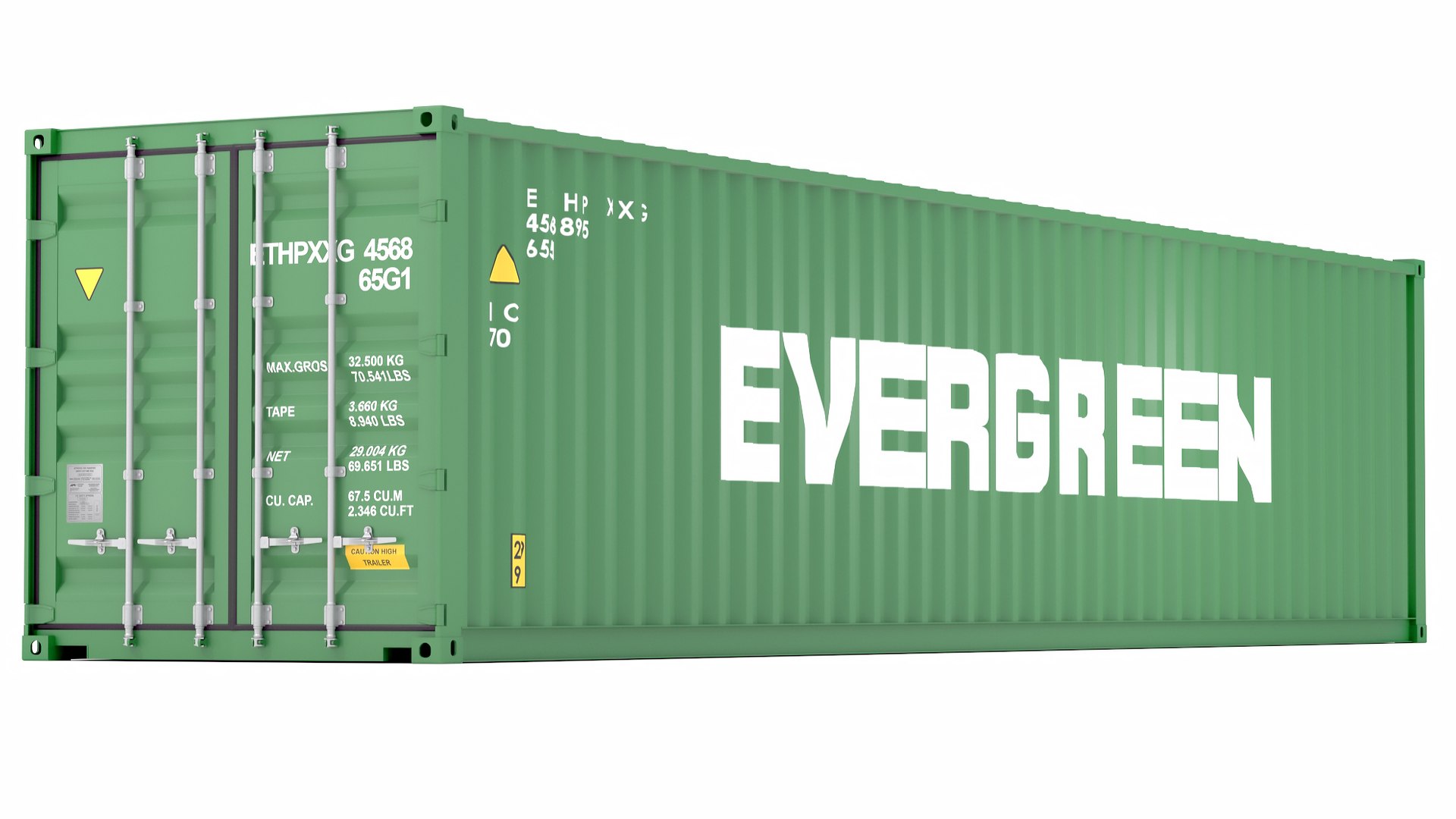 3D Evergreen Shipping Container Model - TurboSquid 1735180
