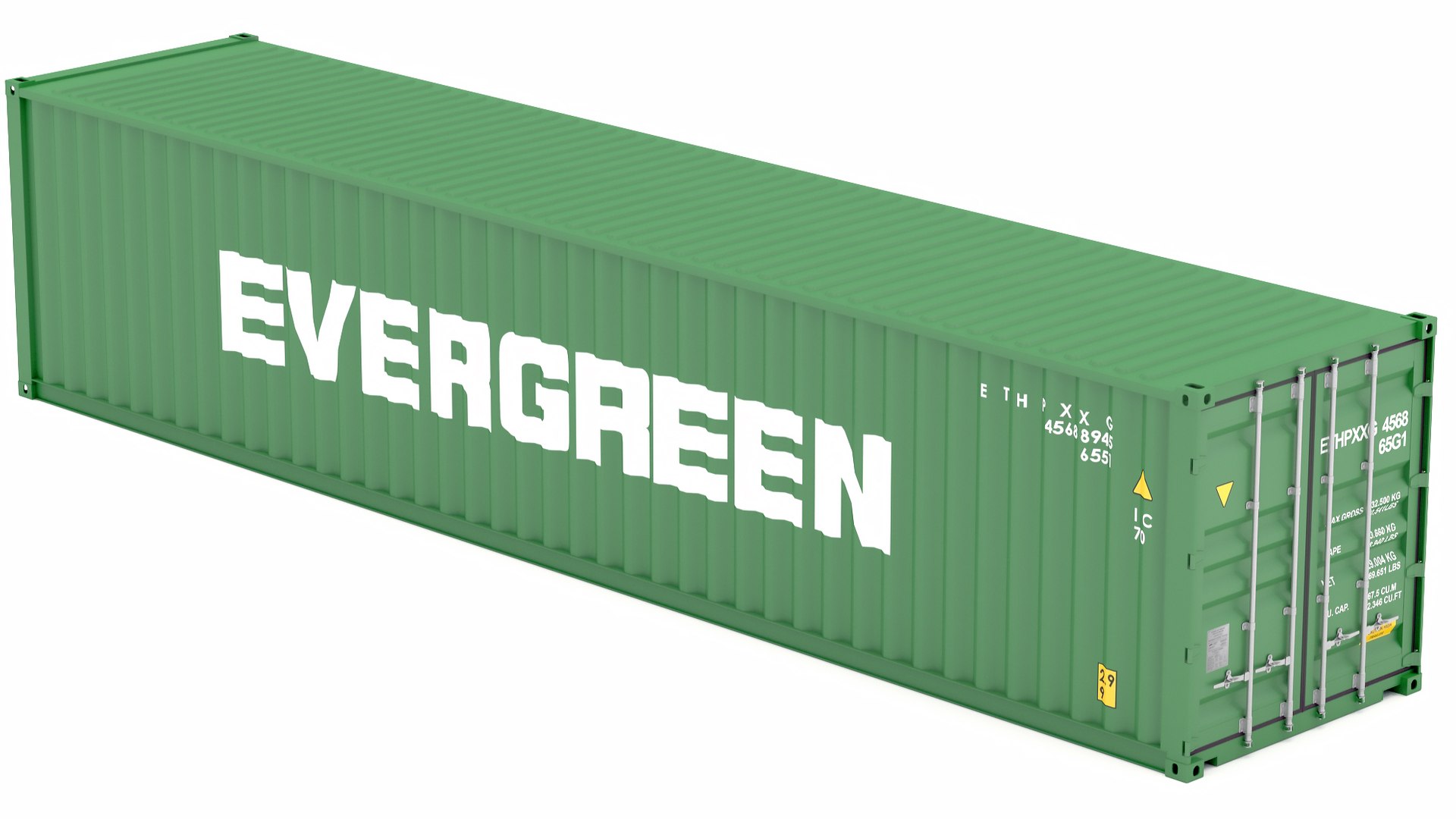 3D Evergreen Shipping Container Model - TurboSquid 1735180