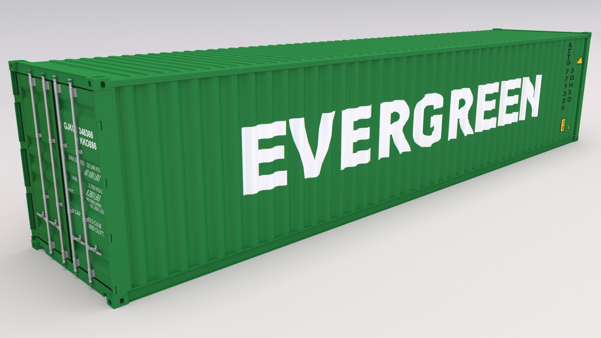 3D Evergreen Shipping Container model - TurboSquid 1735180