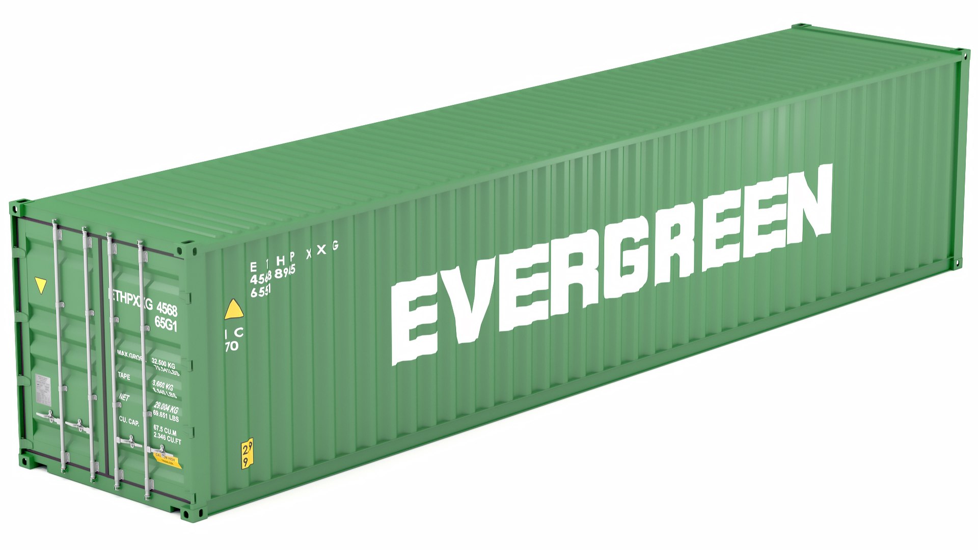 3D Evergreen Shipping Container Model - TurboSquid 1735180