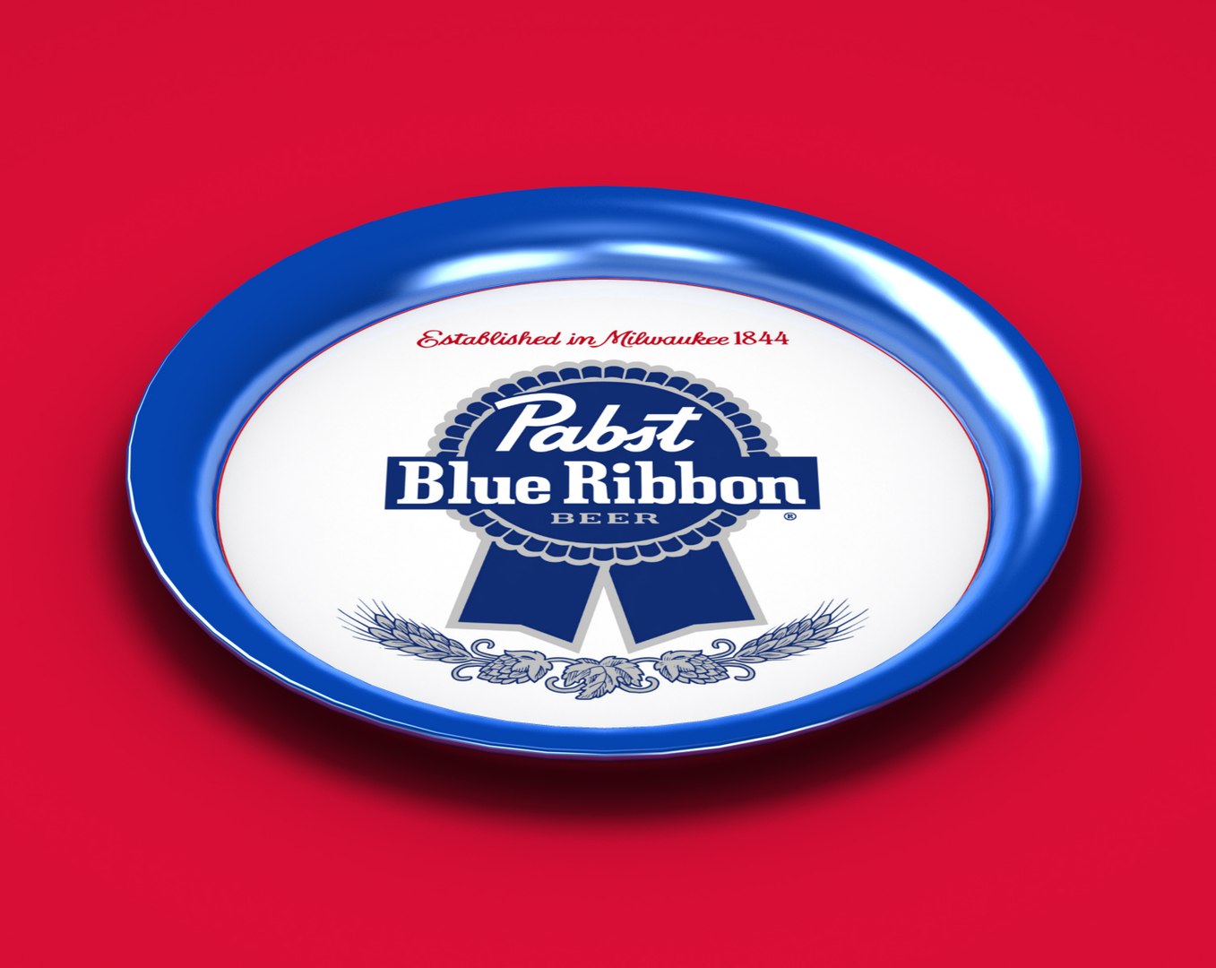 3ds max pabst beer tray