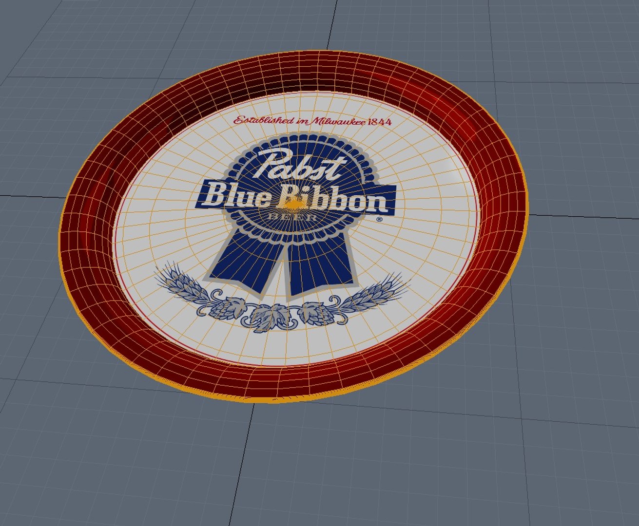 3ds max pabst beer tray