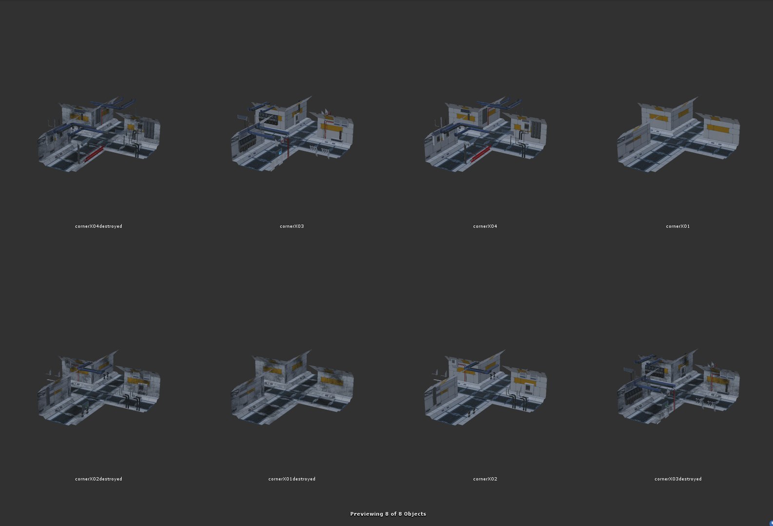 Module Corridor Set Model - TurboSquid 1264709