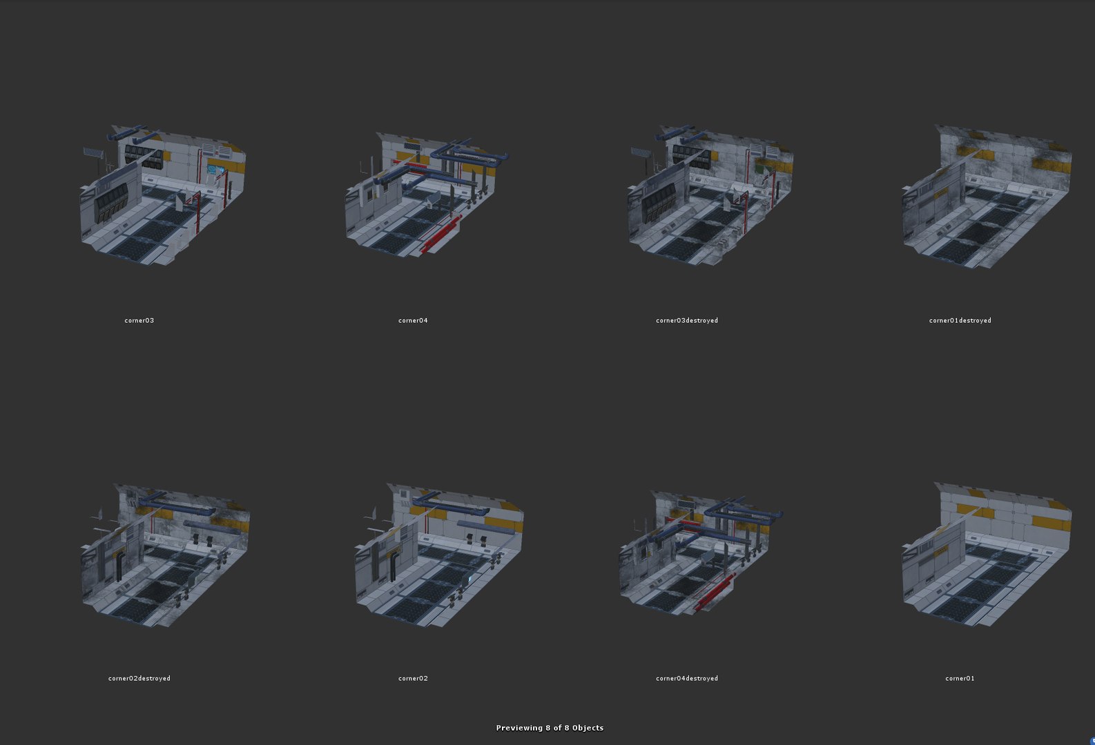 Module Corridor Set Model - TurboSquid 1264709