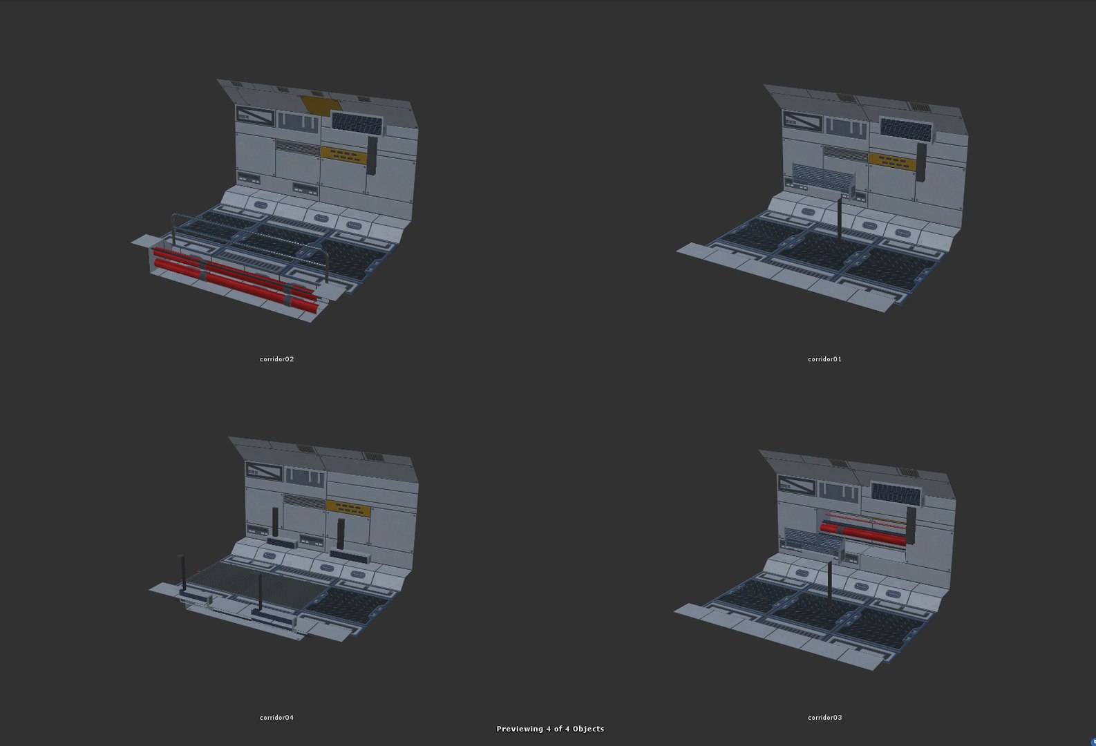 Module Corridor Set Model - TurboSquid 1264709