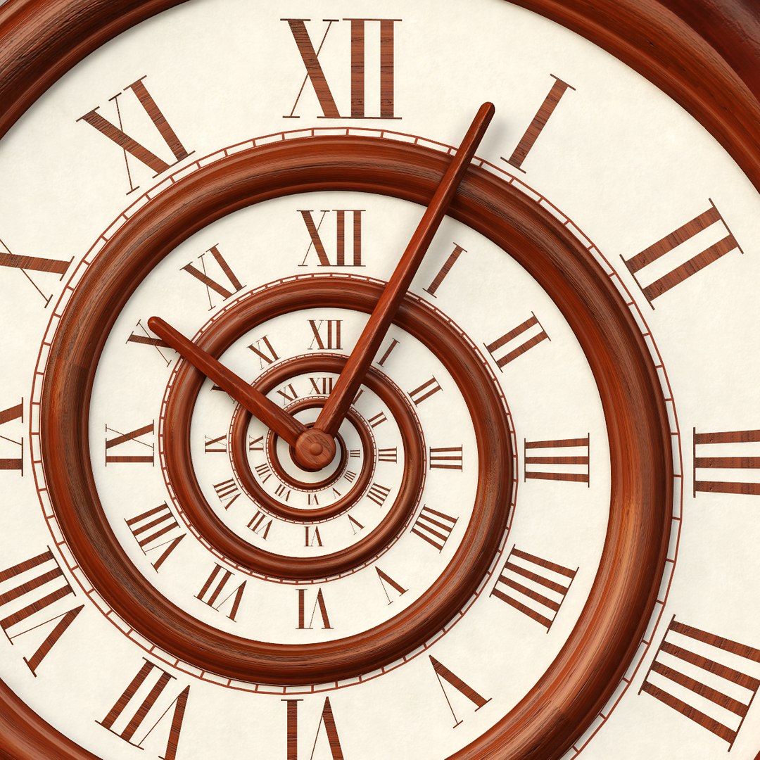 Hypnotic Spiral Wall Clock 3d Model