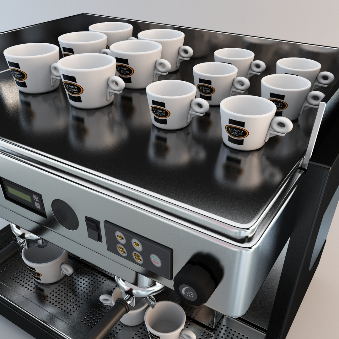 commercial coffee machine 3d max