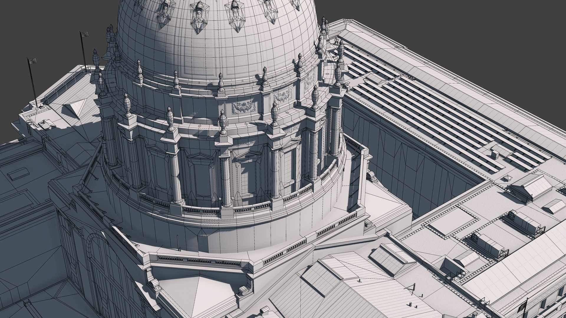 3D San Francisco City Hall Model - TurboSquid 1916971