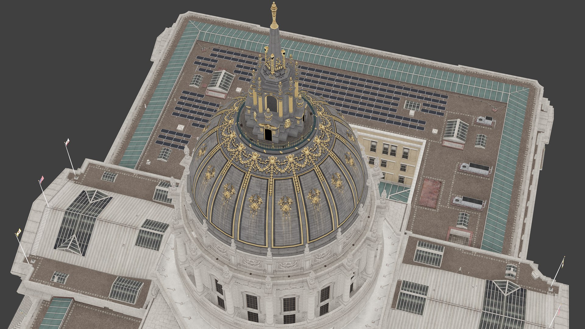 3D San Francisco City Hall Model - TurboSquid 1916971