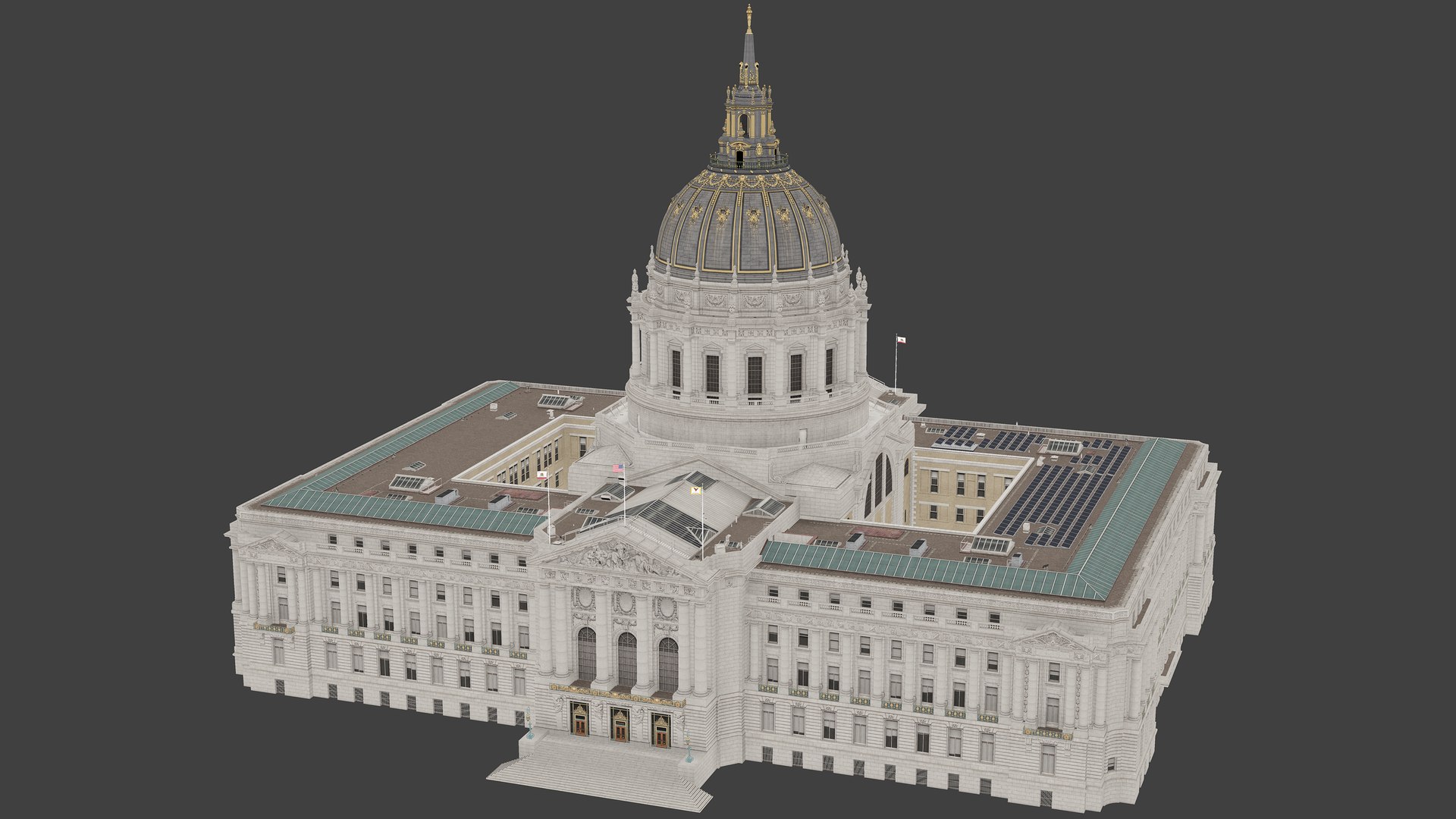 3D San Francisco City Hall Model - TurboSquid 1916971