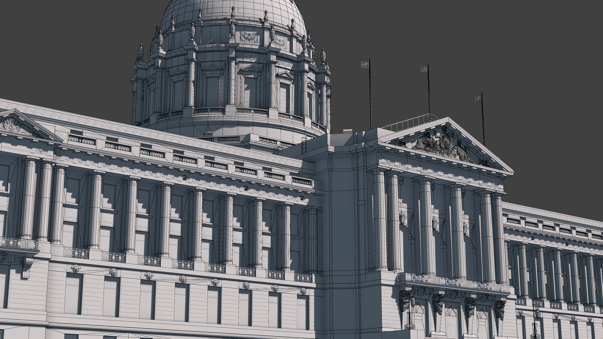 3D San Francisco City Hall Model - TurboSquid 1916971