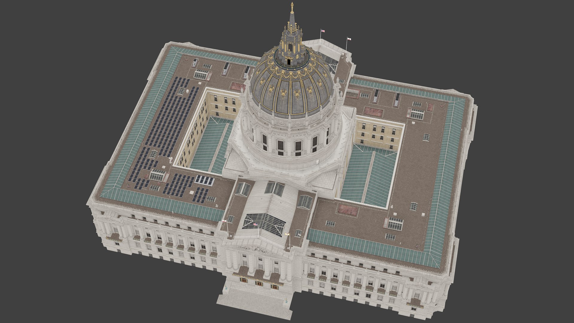 3D San Francisco City Hall Model - TurboSquid 1916971