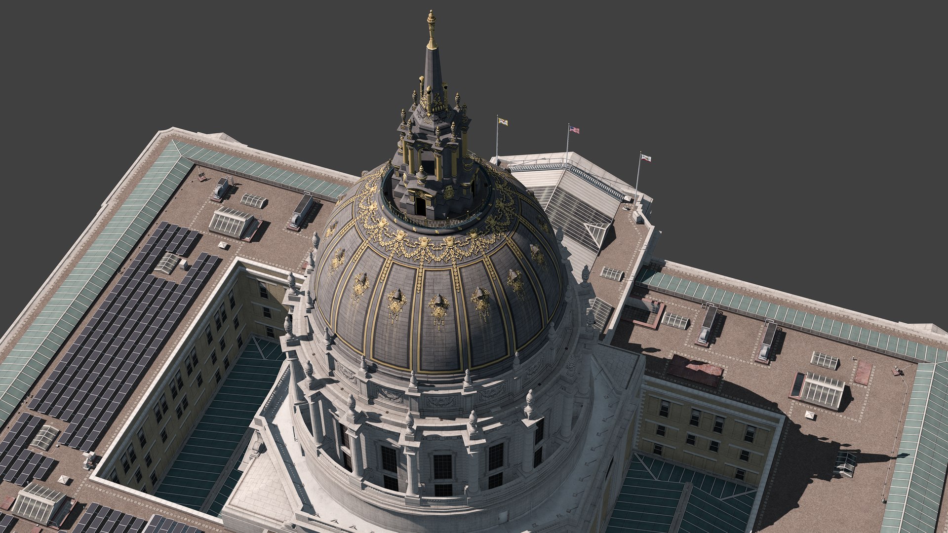 3D San Francisco City Hall Model - TurboSquid 1916971