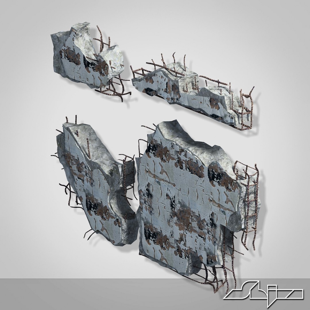 3d Pieces Debris Model