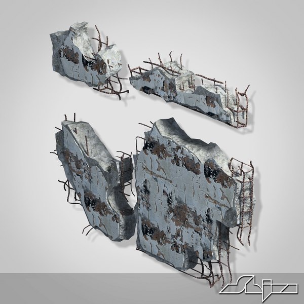 3d pieces debris model