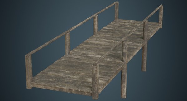 3D plank bridge 2b - TurboSquid 1523366