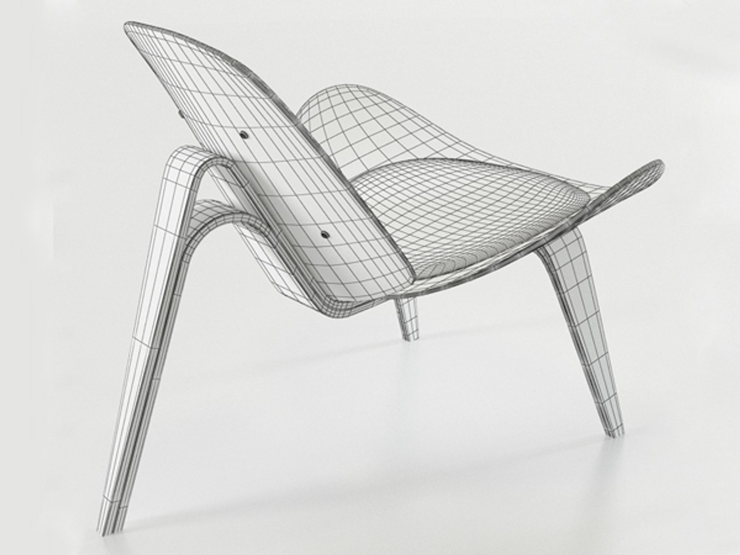 3d Model Wegner Shell Chair