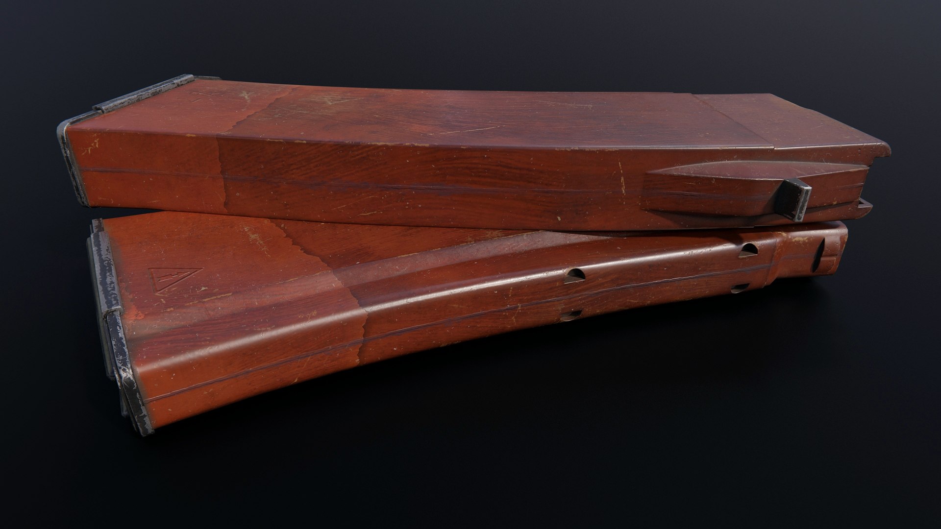 3D Gun Magazine Bakelite Old Red AK47 762x39 Rifle Model - TurboSquid ...