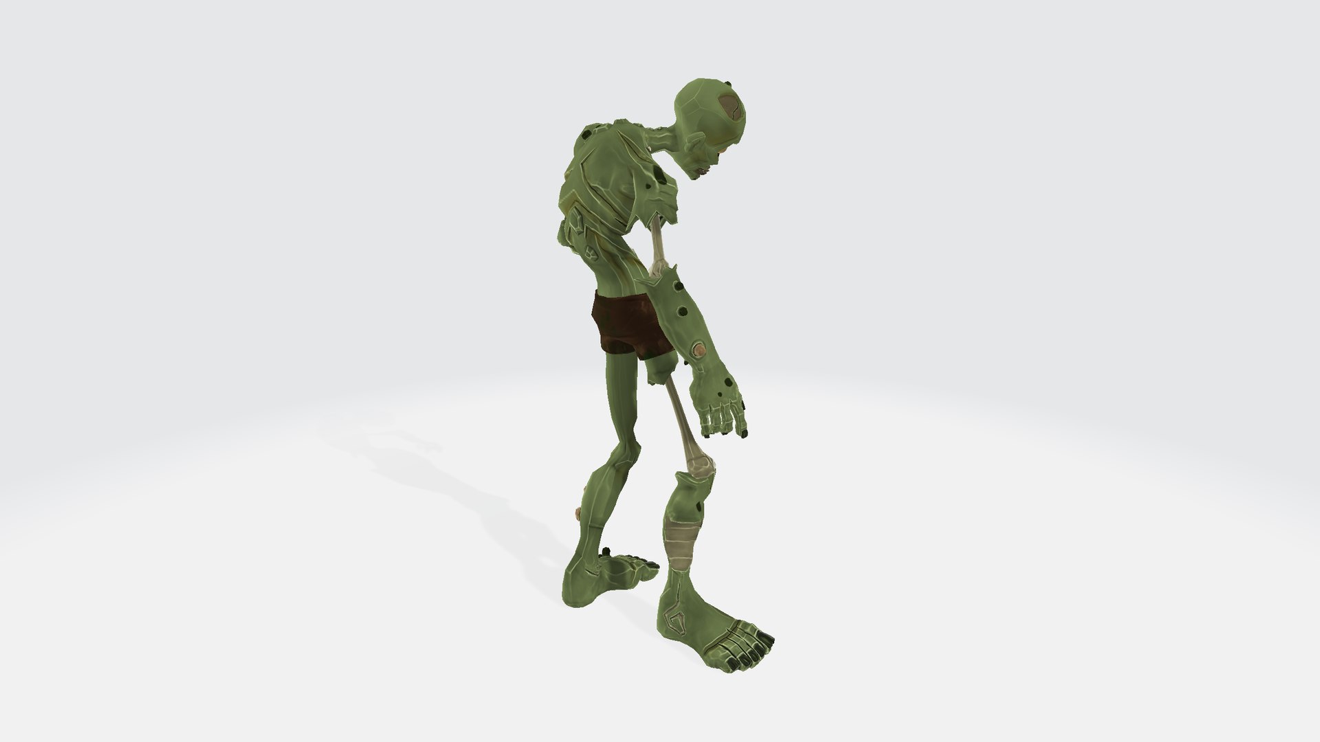 Male Zombie 3D Model - TurboSquid 2350205