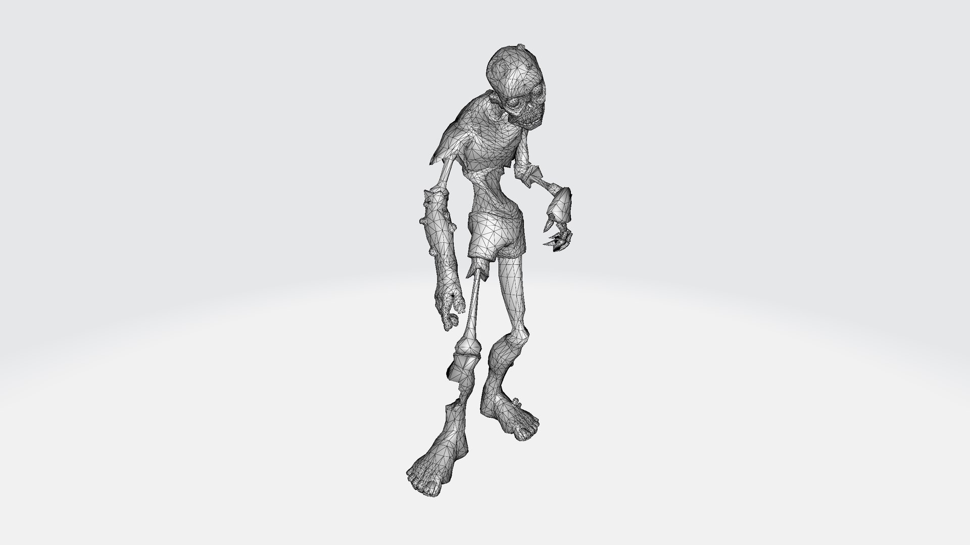 Male Zombie 3D Model - TurboSquid 2350205