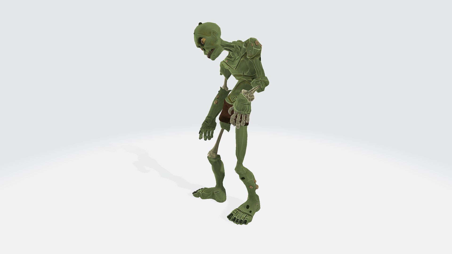 Male Zombie 3D Model - TurboSquid 2350205