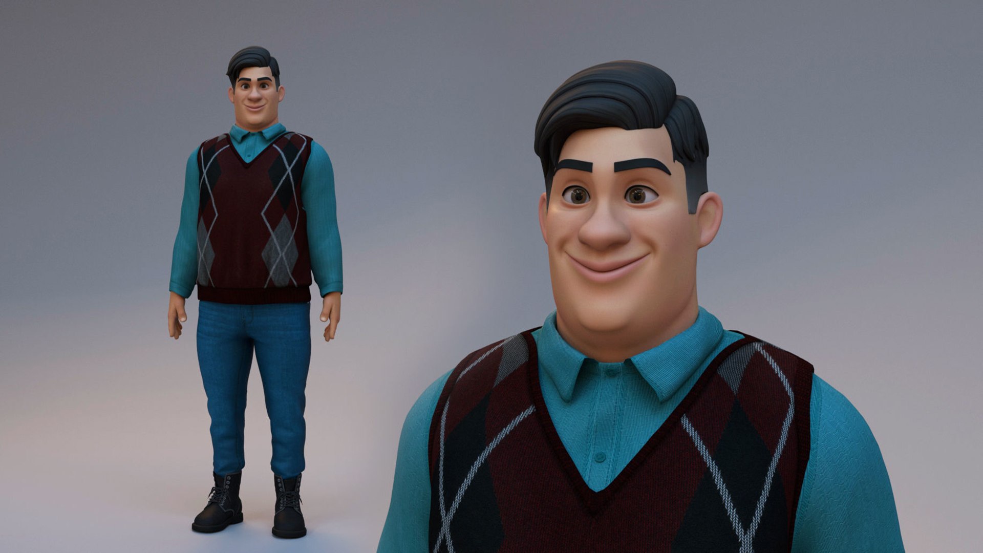 3D Cartoon Man Model - TurboSquid 2099869