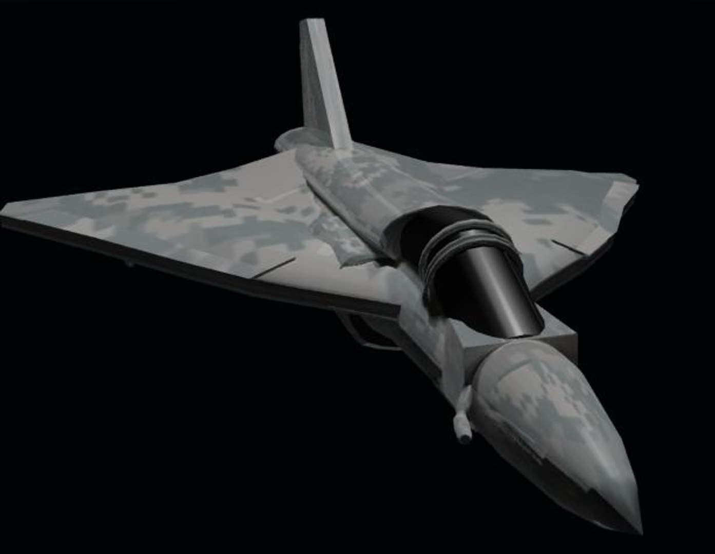 Camo Military Jet 3d Model
