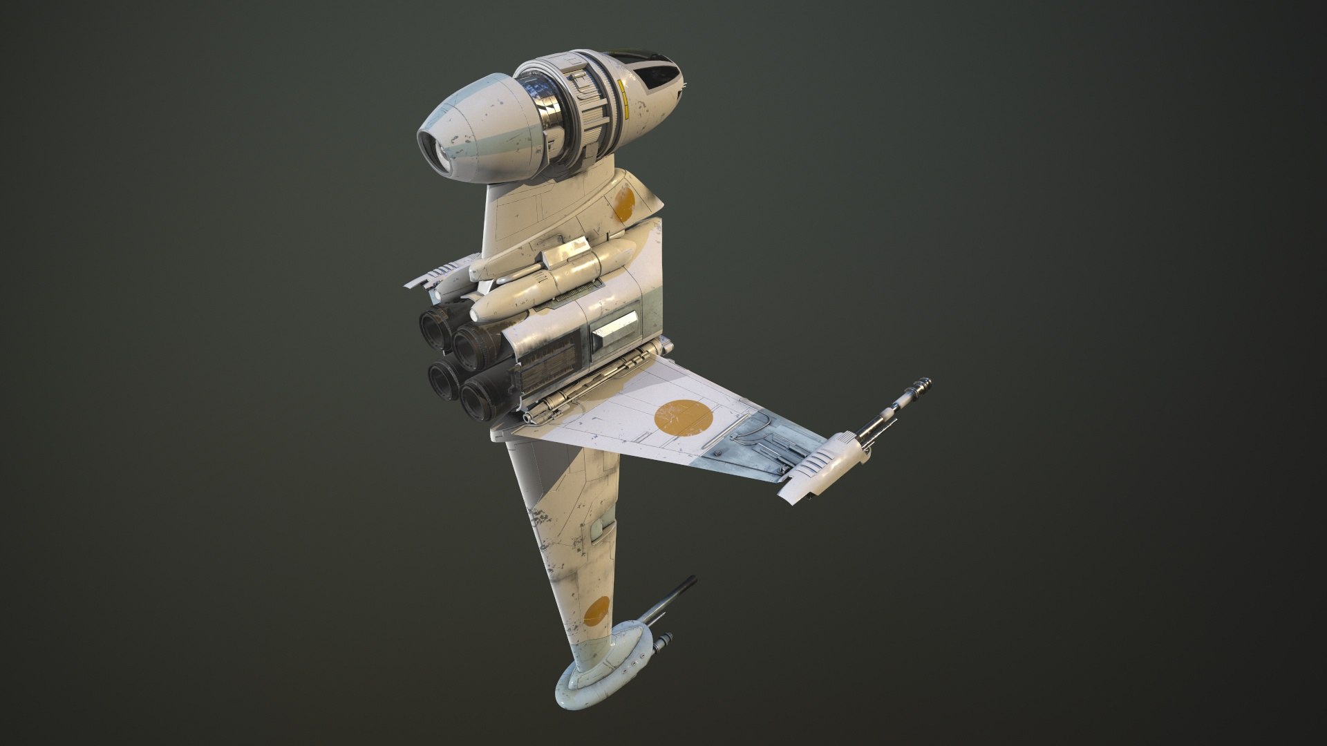 B Wing Star Wars 3D Model - TurboSquid 1838710