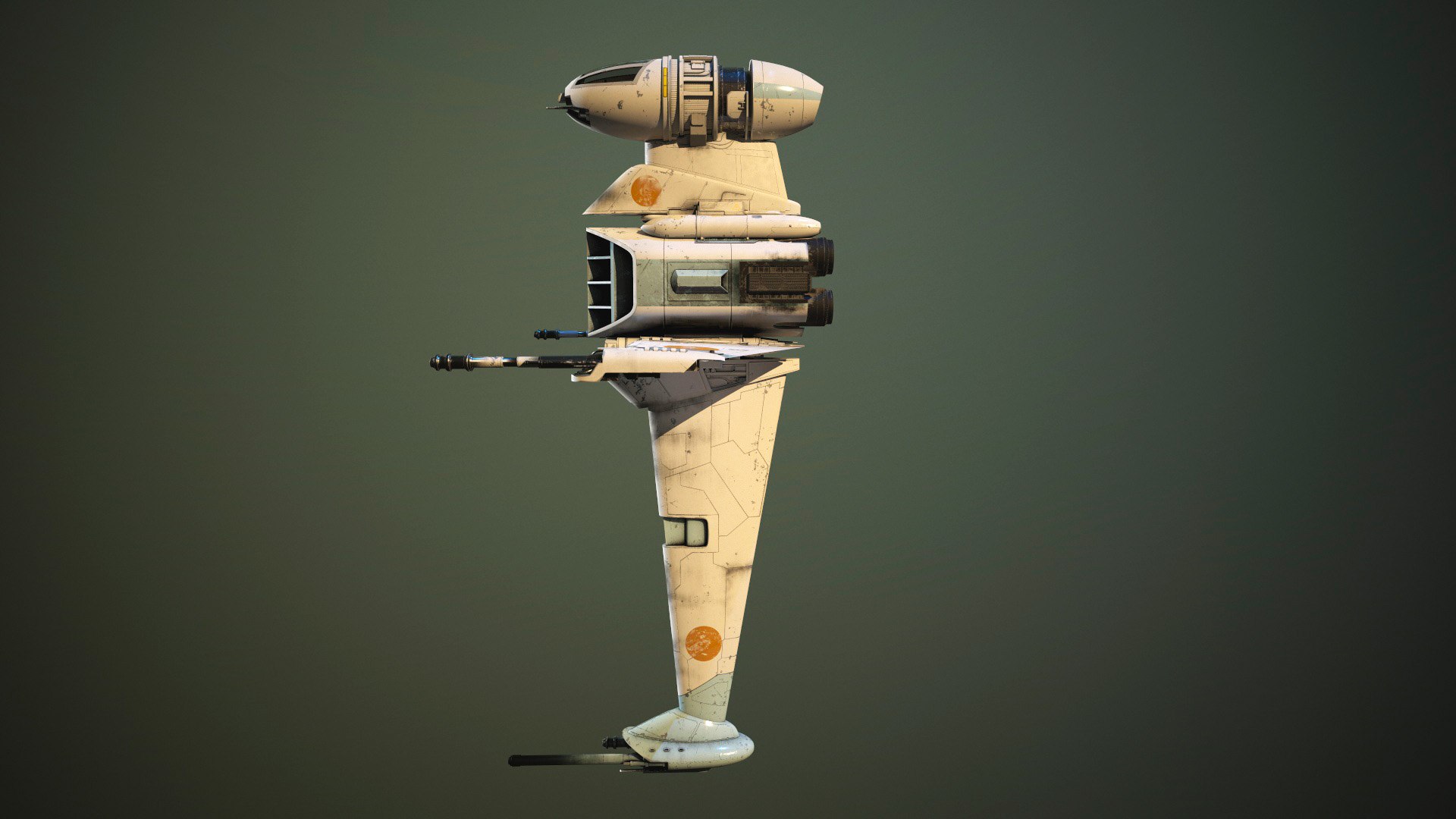 B Wing Star Wars 3D Model - TurboSquid 1838710