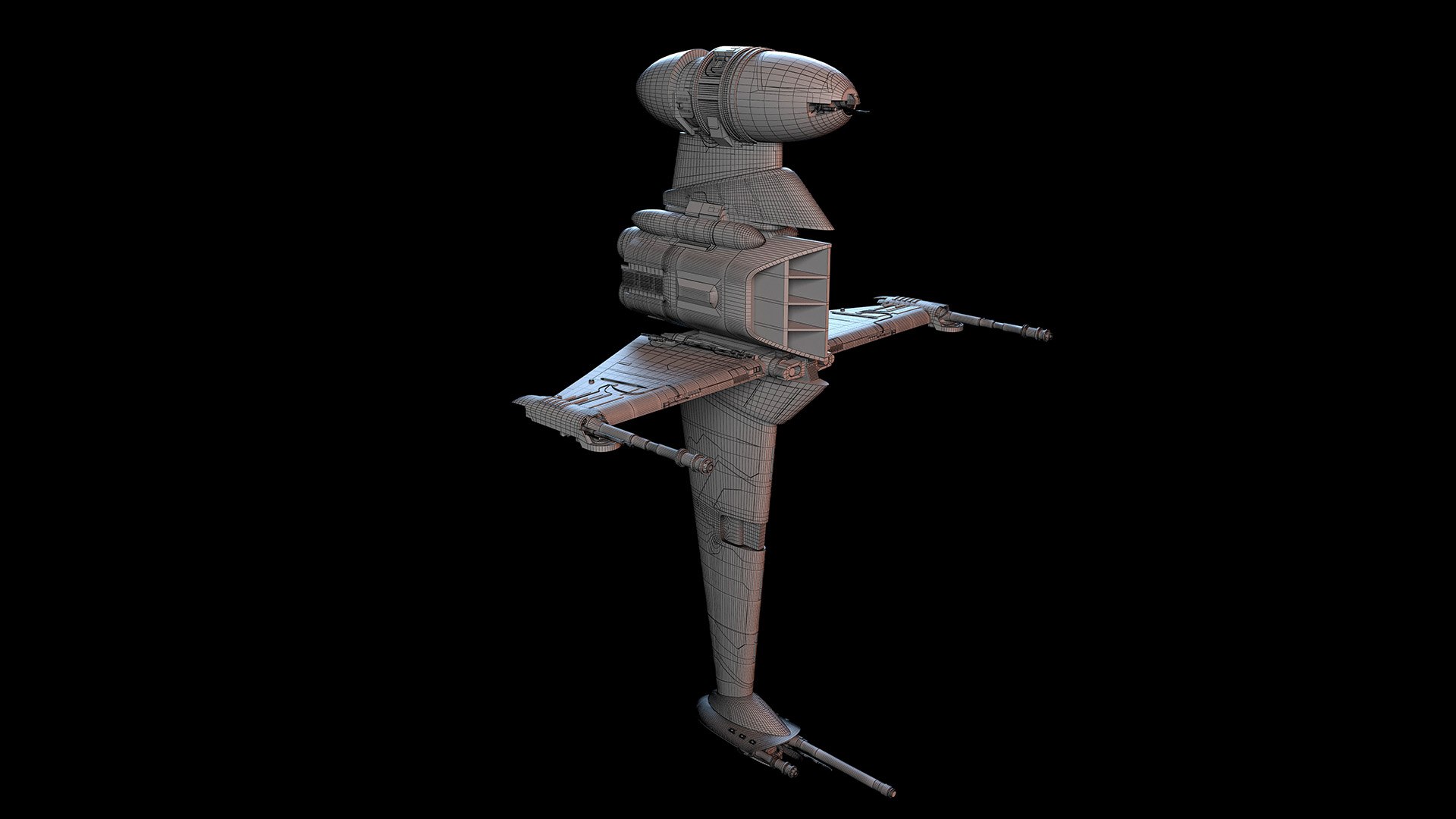 B Wing Star Wars 3D Model - TurboSquid 1838710