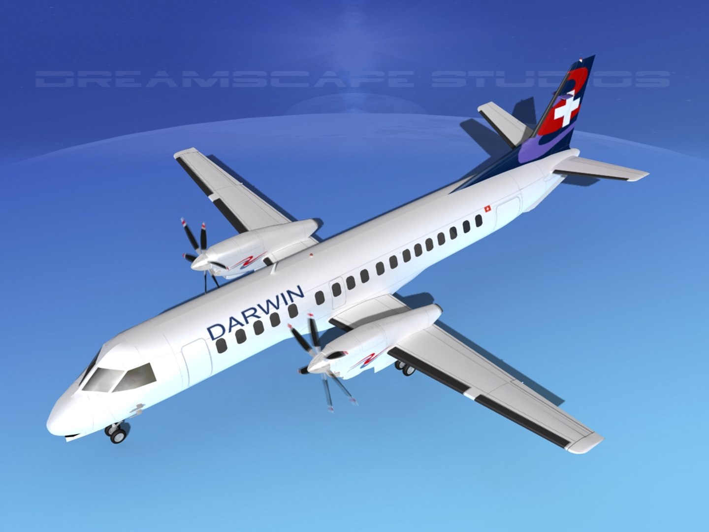 3D Cockpit Saab 2000 - TurboSquid 1203957
