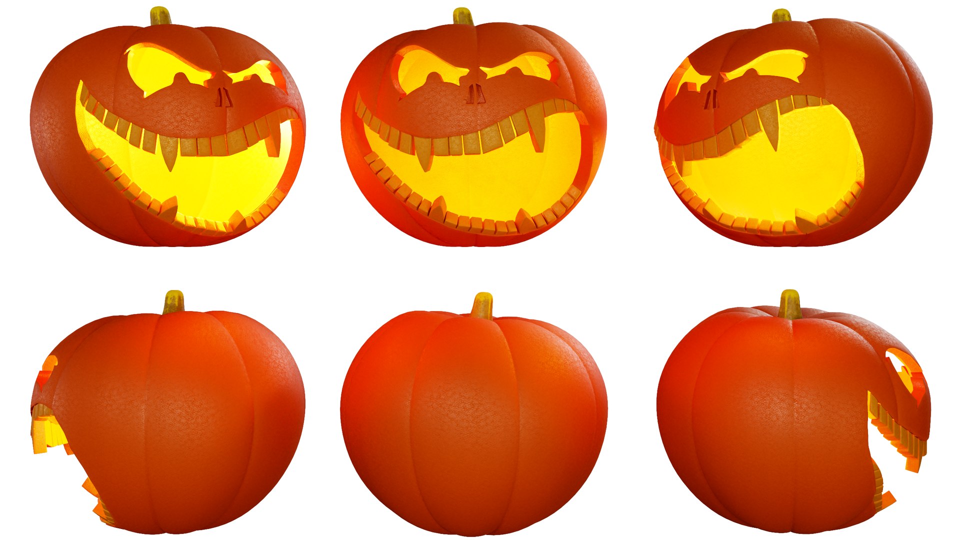 3D Halloween Pumpkin - Hungry - TurboSquid 1798180