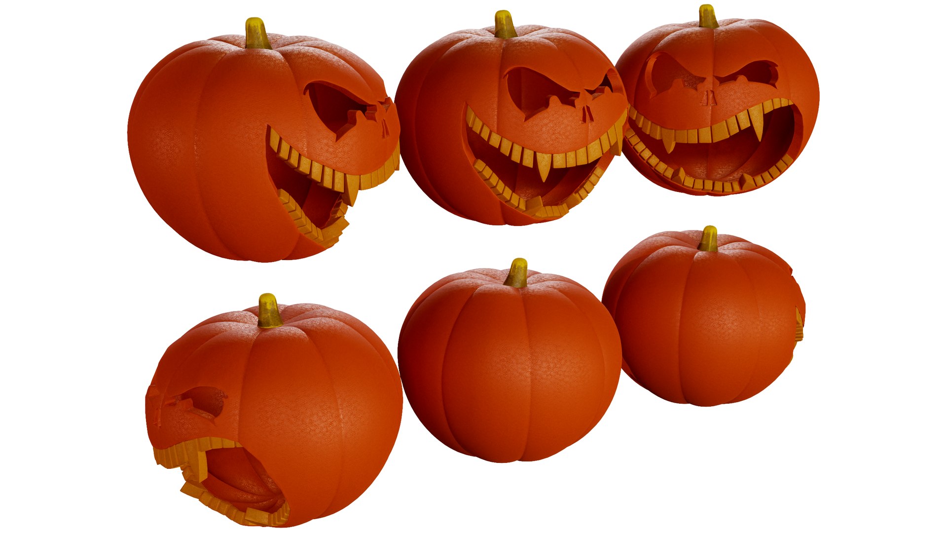 3D Halloween Pumpkin - Hungry - TurboSquid 1798180