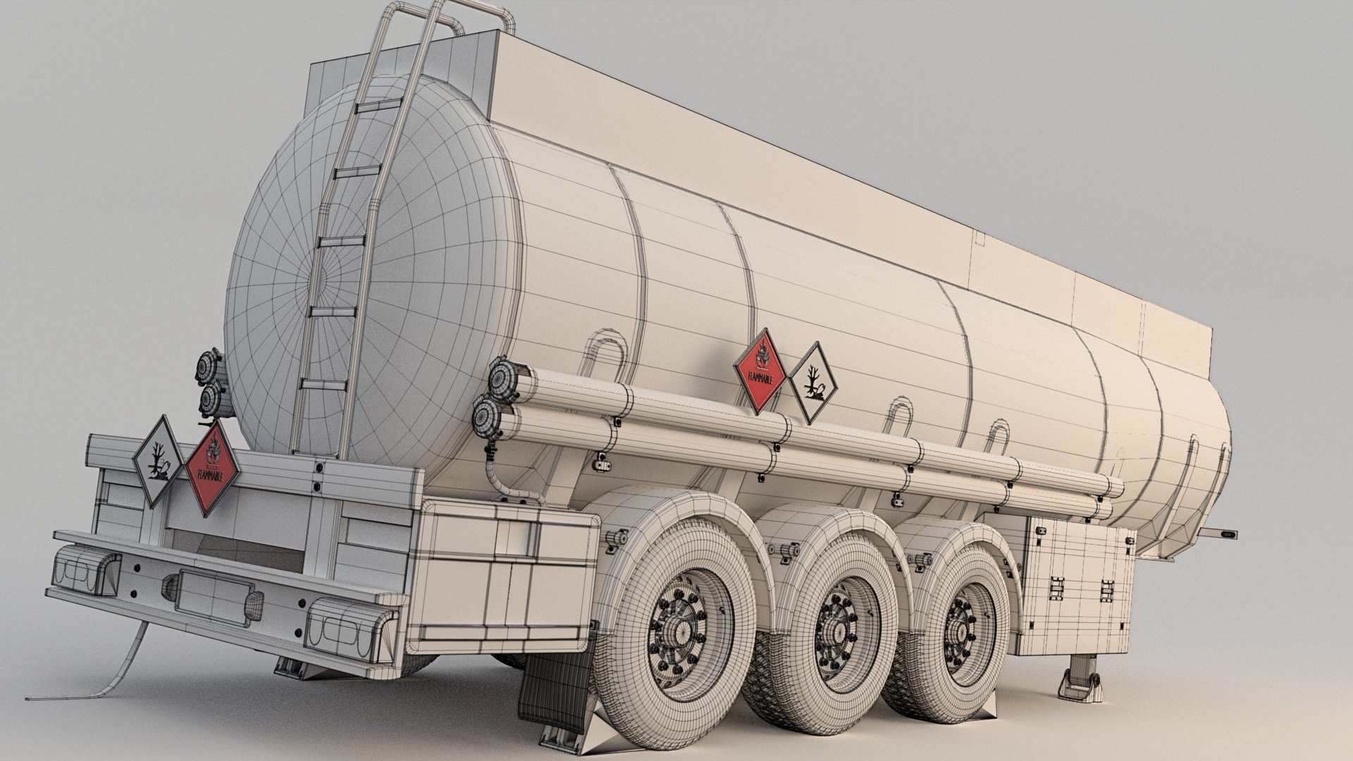Fuel Tank Trailer 3D Model - TurboSquid 1525826