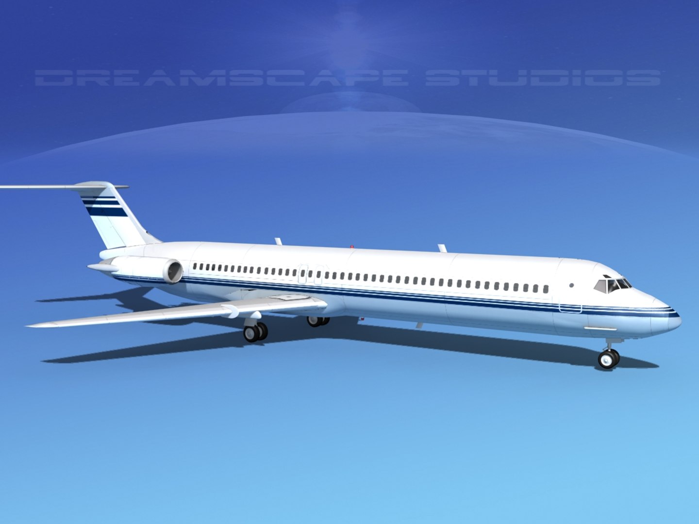 3d Model Turbines Dc-9-50 Douglas Dc-9 Aircraft