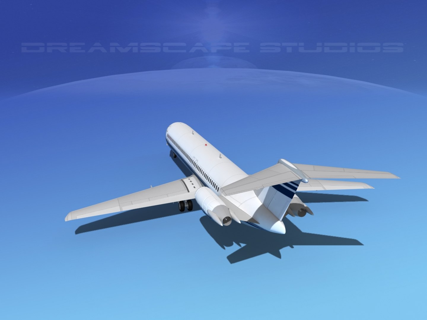 3d Model Turbines Dc-9-50 Douglas Dc-9 Aircraft
